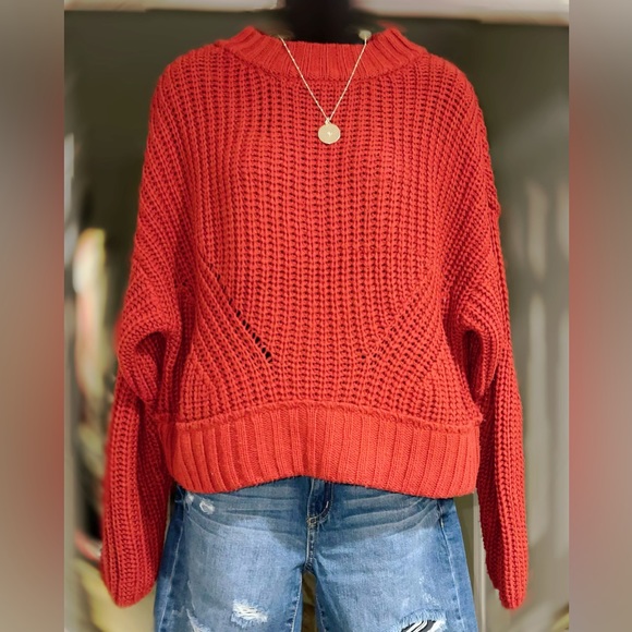 moon & madison | Sweaters | Moon Madison Womens Sweater Burnt Orange ...